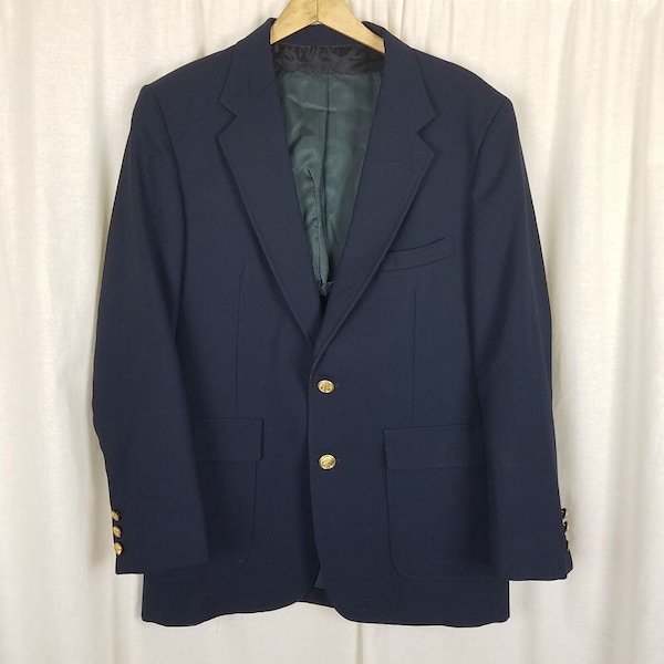 Mens Navy Blazer With Gold Buttons - Etsy