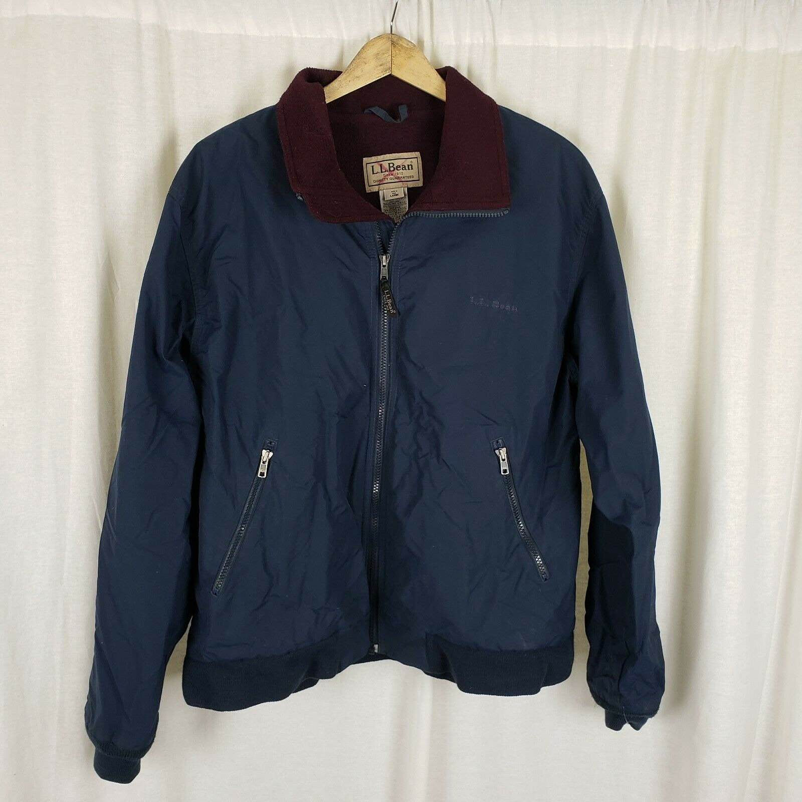 Vintage LL Bean Fleece Lined Warm up Nylon Bomber Jacket Vintage LL Bean Fleece Lined Warm up Nylon Bomber Jacket