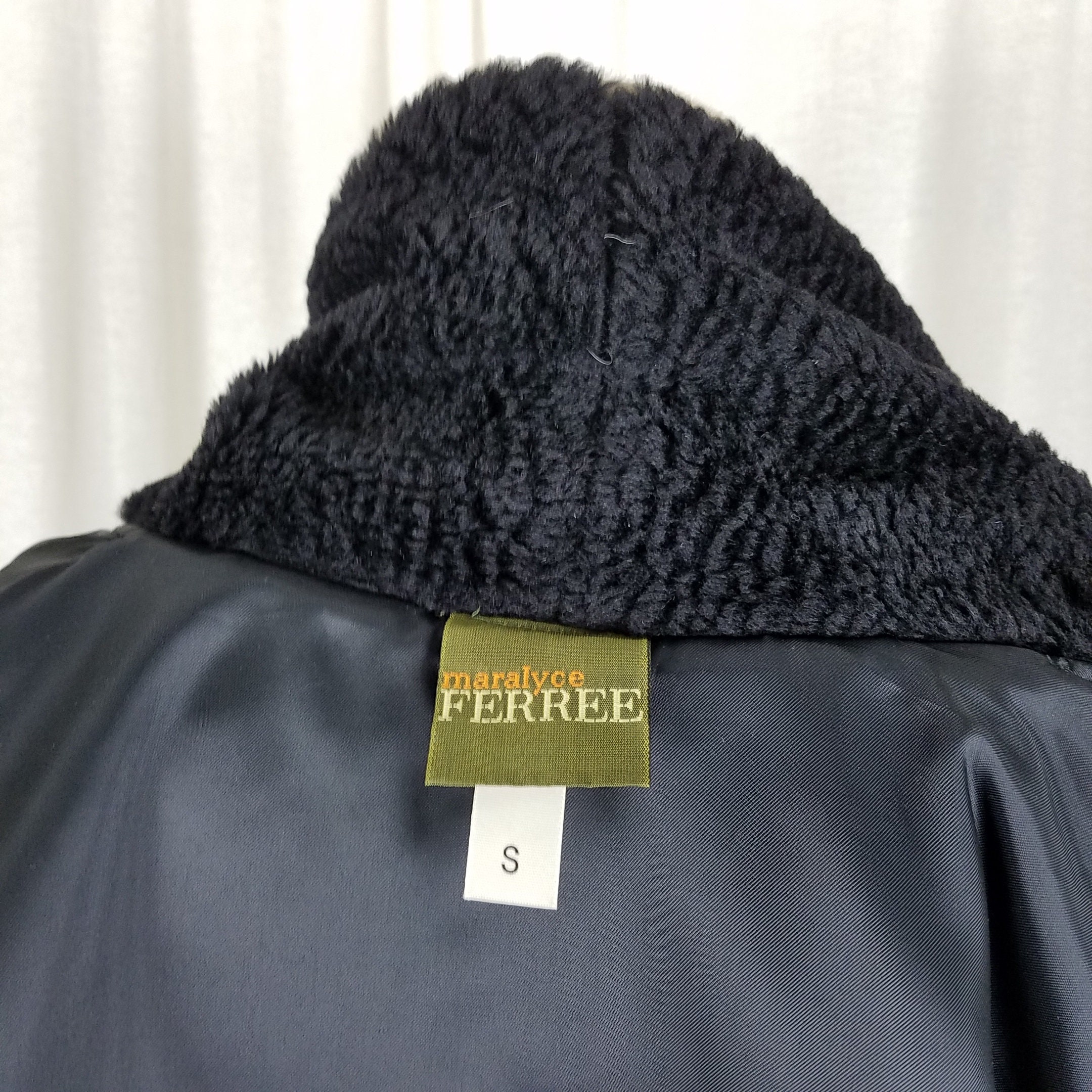 Vintage Maralyce Ferree Vegan Faux Persian Fur Fleece Shawl Collar ...