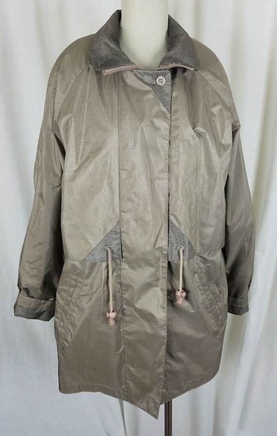 Ms. Cambridge Metallic All Weather Short Trench Coat … - Gem