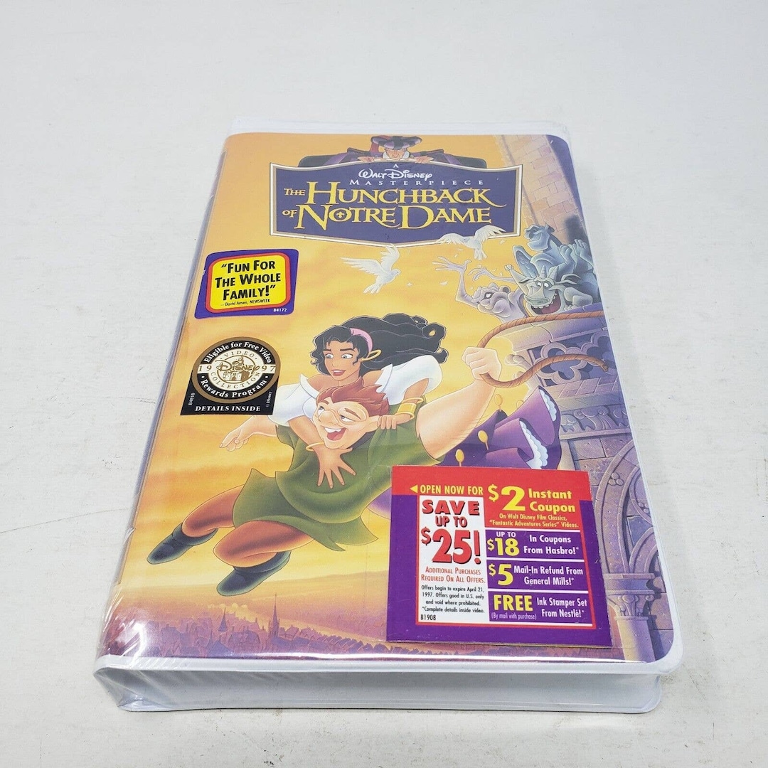 Vintage VHS Disney Hunchback of Notre Dame 1997 Clamshell Brand New ...