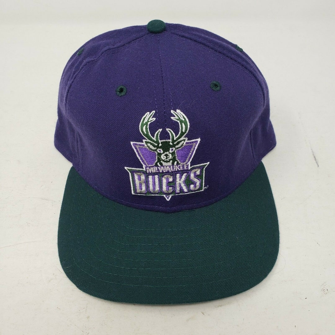 Vintage Milwaukee Bucks Snapback Hat Cap Mens Basketball NBA New Era ...