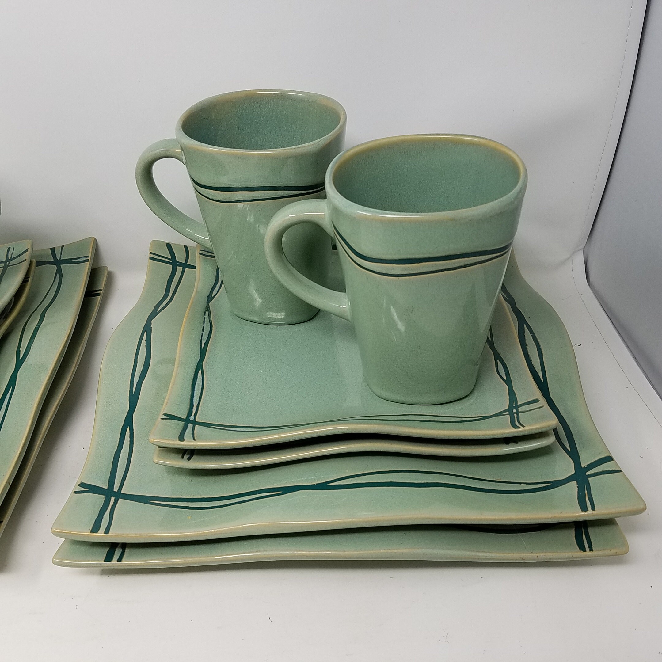 Vintage Studio Nova Dinnerware Set Mystic Cove Green HA101 Pattern 4 ...