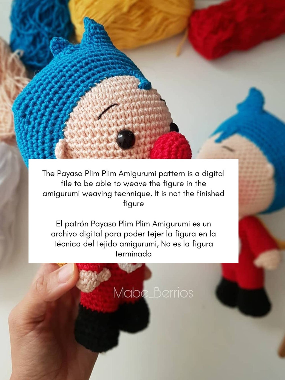PDF Pattern Payasito Plim Plim - Etsy México