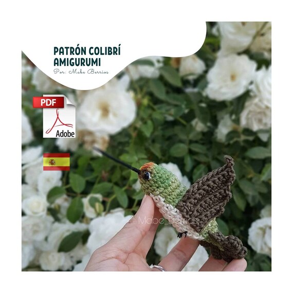 PATRÓN COLIBRÍ AMIGURUMI - Etsy España