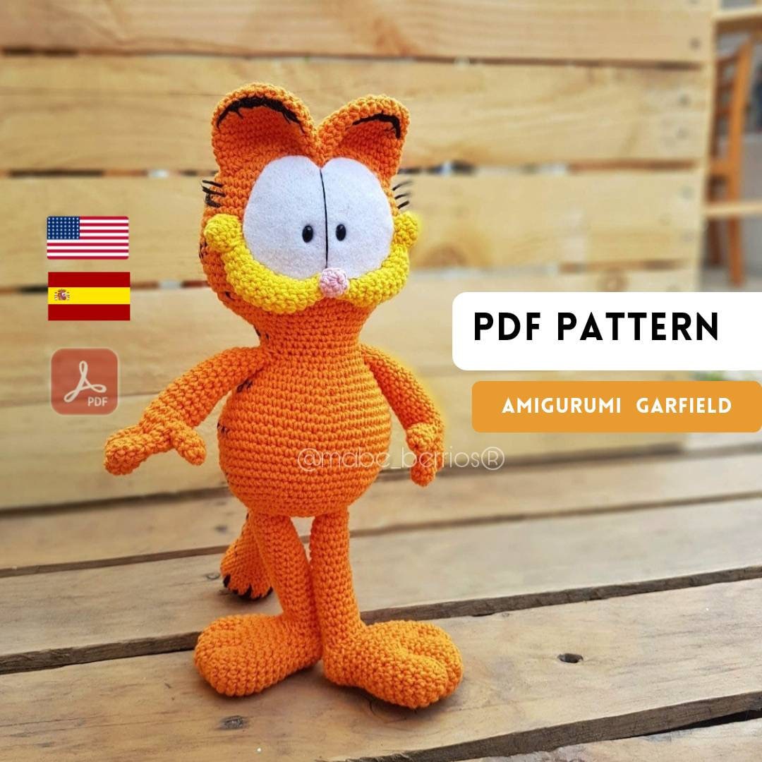 Pattern/ Patrón Garfield Amigurumi - Etsy