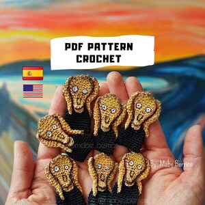 PDF PATTERN Crochet The Scream Amigurumi - Etsy España