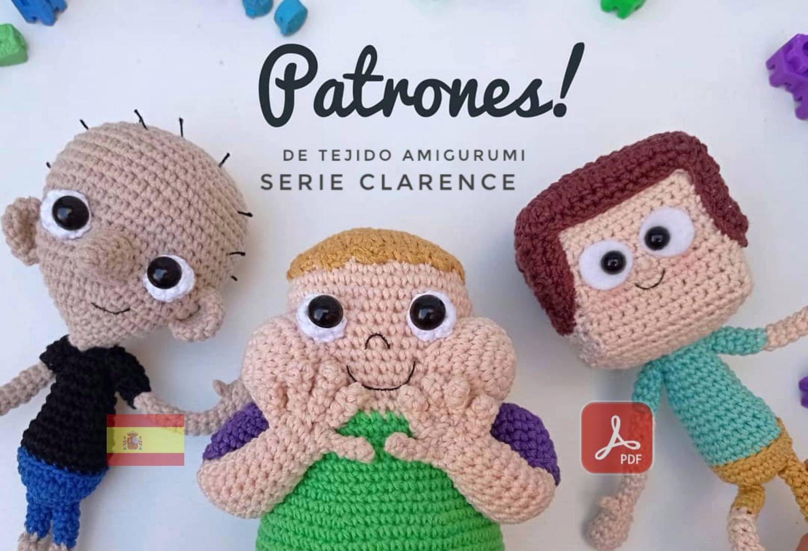 Pack 3 PATTERNS PDF Characters Clarence | Etsy New Zealand