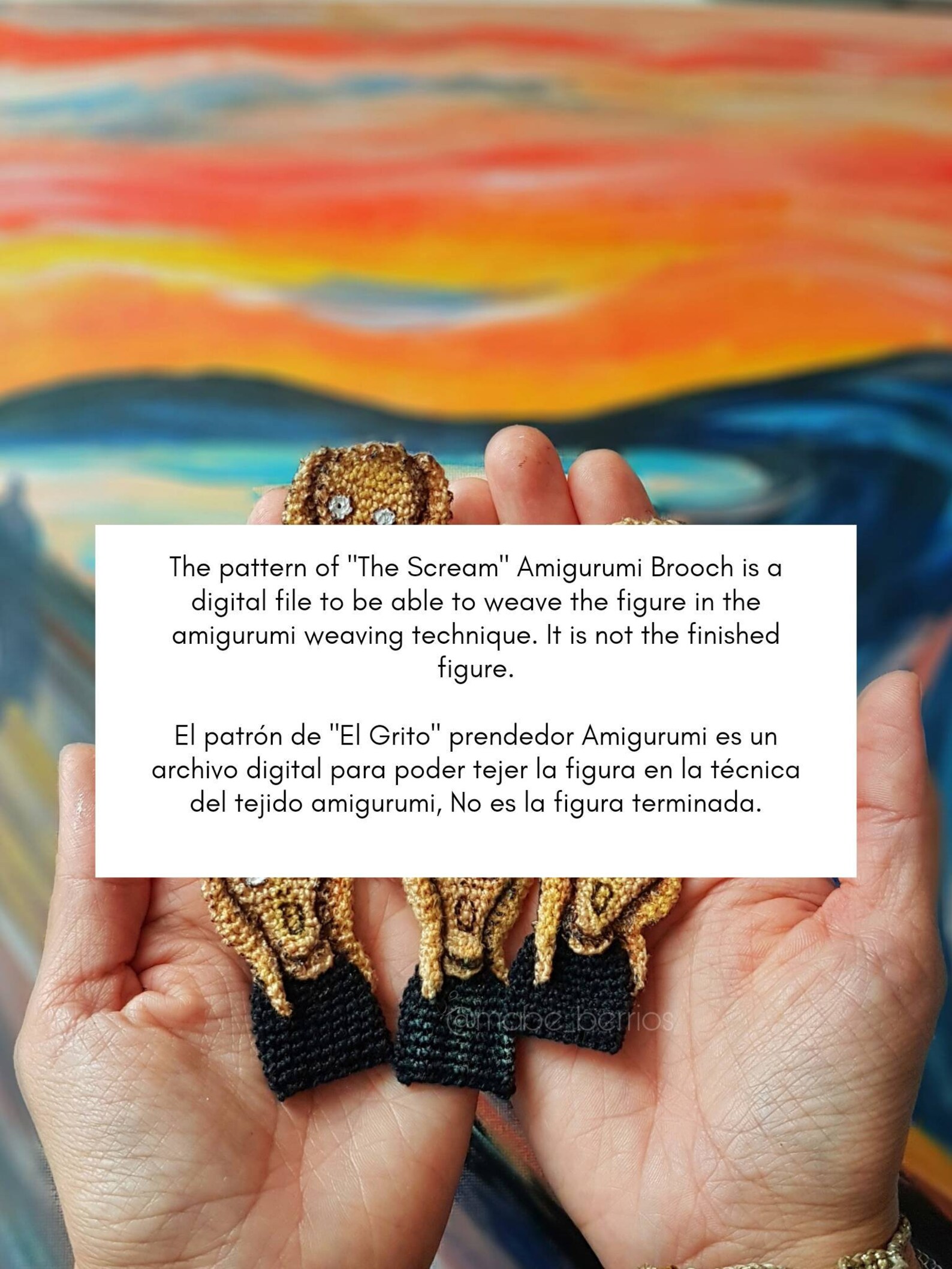 PDF PATTERN Crochet The Scream Amigurumi - Etsy España