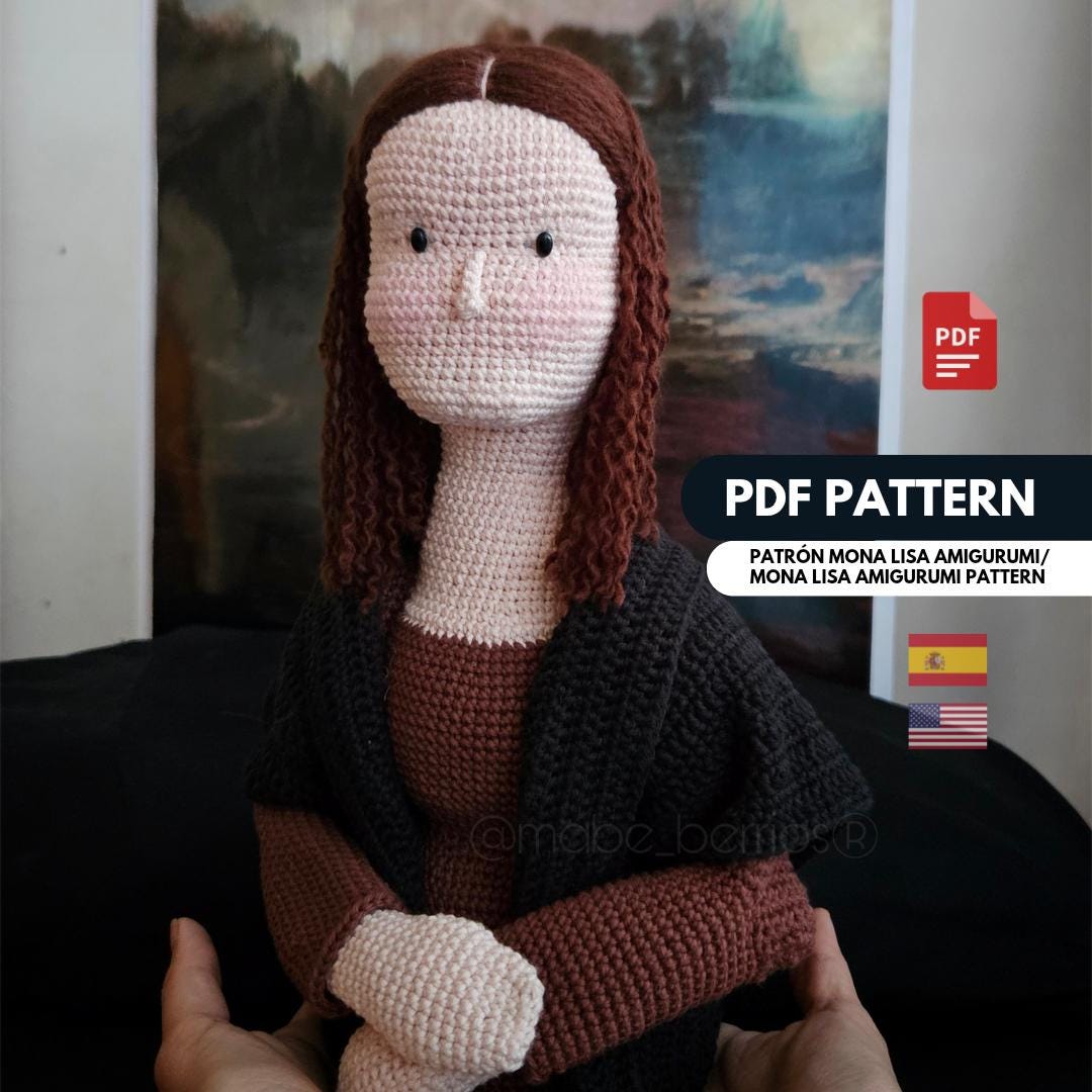 Mona Lisa Pattern Crochet/mona Lisa Amigurumi Pattern - Etsy