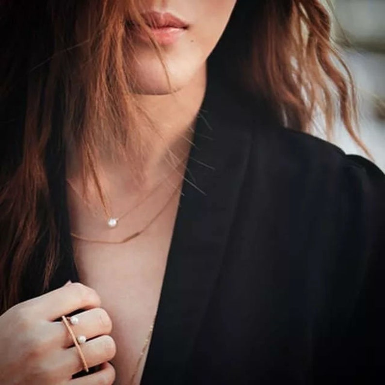 Personalized Maid of Honor Pearl Necklace End Stud Earring - Etsy