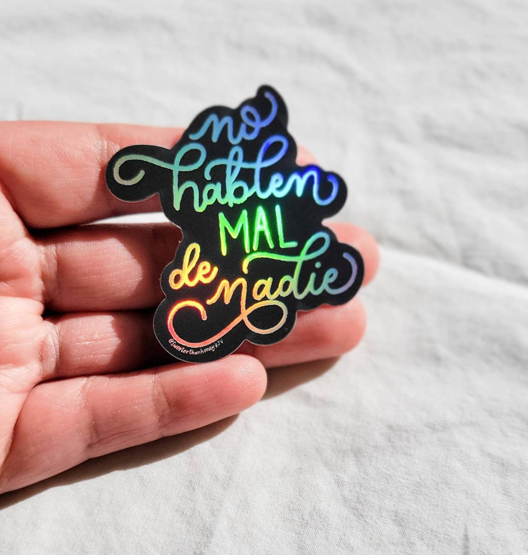 Sticker No Hablen Mal De Nadie / Spanish Biblical Advice / - Etsy