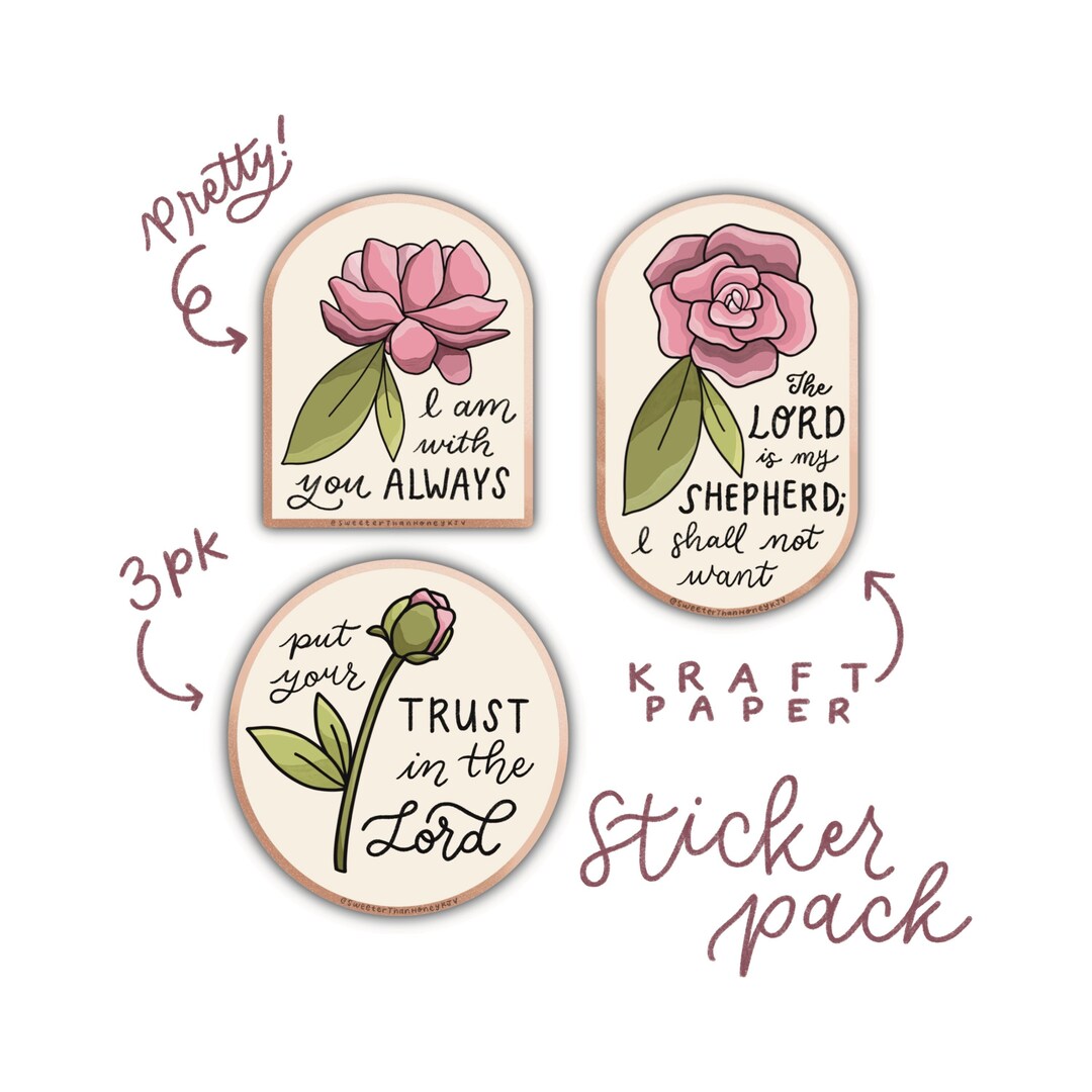 Sticker Pack / KRAFT Paper Material / Paper Stickers / Journal ...