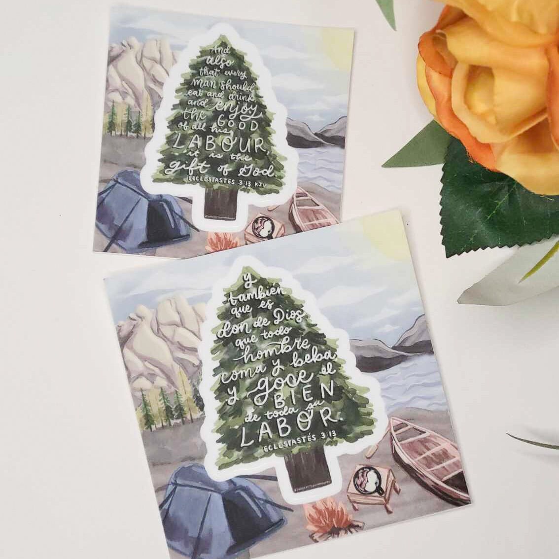 Coma Y Beba Y Goce El Bien De Toda Su Labor Spanish Bible Verse ...