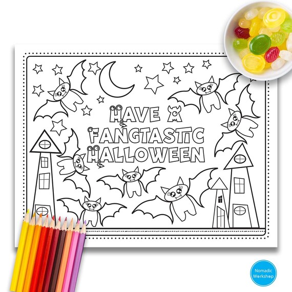 Halloween Library Coloring Pages