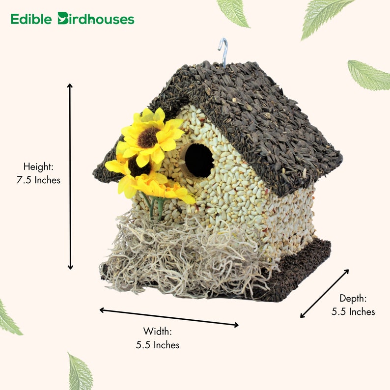 Edible Bird Home, Birdseed Birdhouse, Bird Seed House, Handmade Bird ...