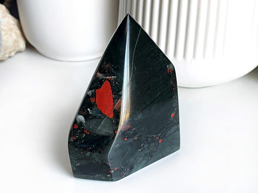 4.1" African Bloodstone Point - *A Grade* - 13.4 Oz. Polished Crystal ...