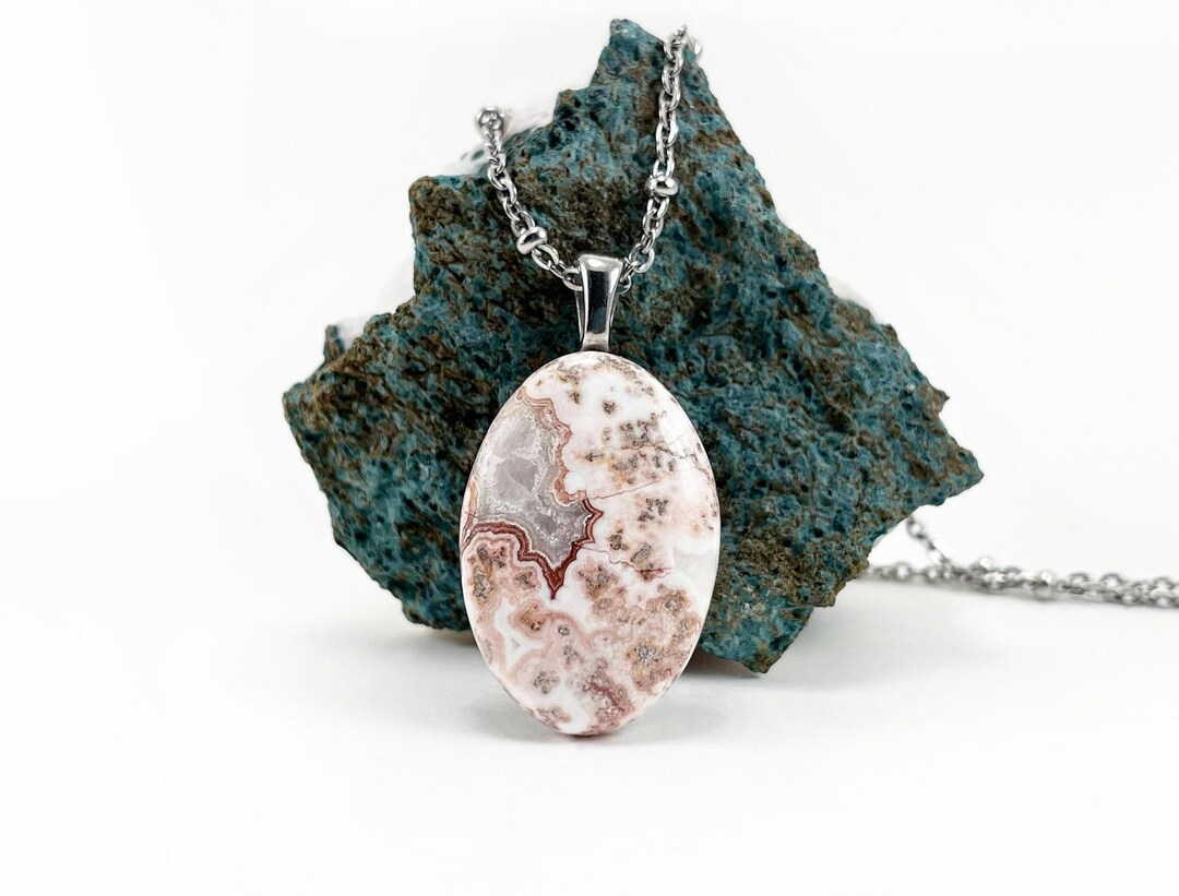 Rosetta Jasper Necklace - Choose Your Exact Pendant + Chain Length ...
