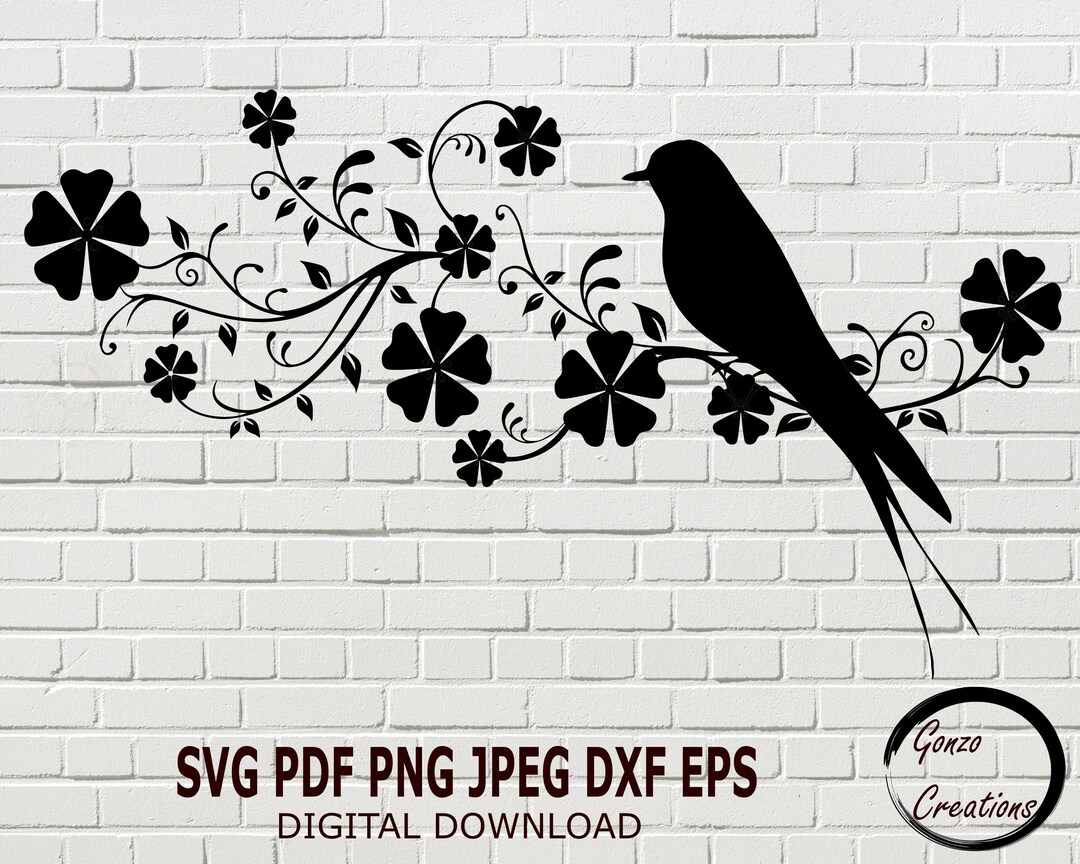 Floral Bird Svg, Birds Svg, Flying Bird Svg, Birds Clipart. Bird ...