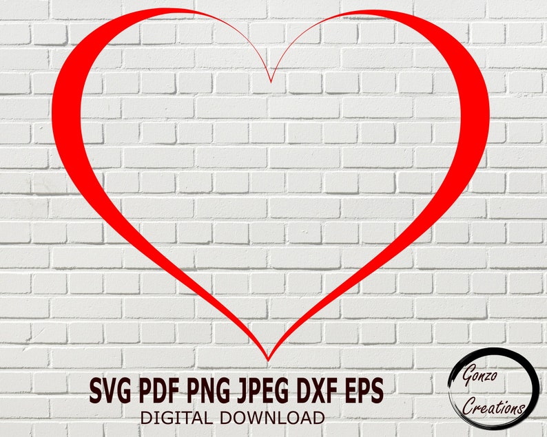 Red Heart Svg, Svg Files for Cricut, Svg, Png, Pdf, Dxf, Eps, Vector ...
