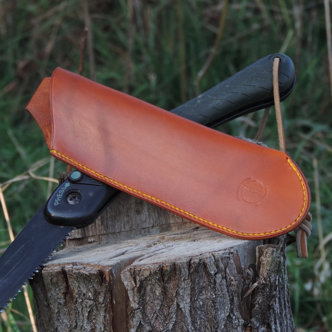 Bacho Laplander Sheath | Folding Saw Carrier | Hand Stitched Leather - Etsy