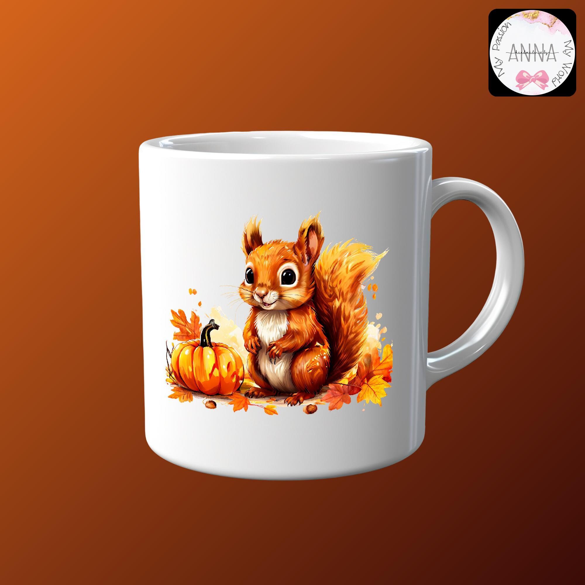 14 PNG Cute Autumn Squirrel Clipart - Instant Download Sublimation ...