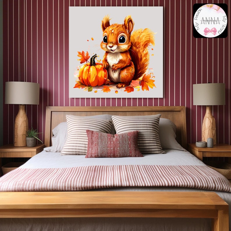 14 PNG Cute Autumn Squirrel Clipart - Instant Download Sublimation ...