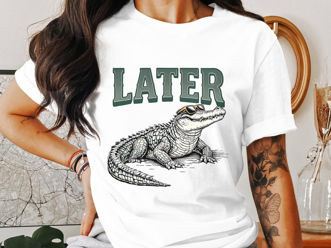 Cool Later Gator Digital Download, Alligator Clipart PNG, Sunglasses ...
