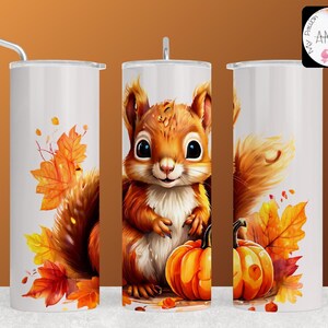 14 PNG Cute Autumn Squirrel Clipart - Instant Download Sublimation ...