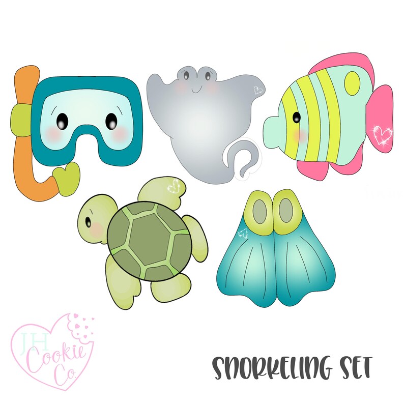 Snorkeling Standard Cookie Cutter Set - Etsy