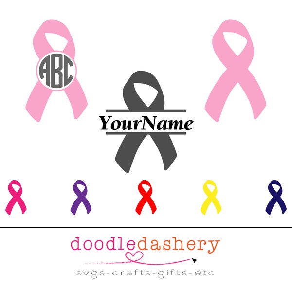 Ribbon Monogram - Etsy