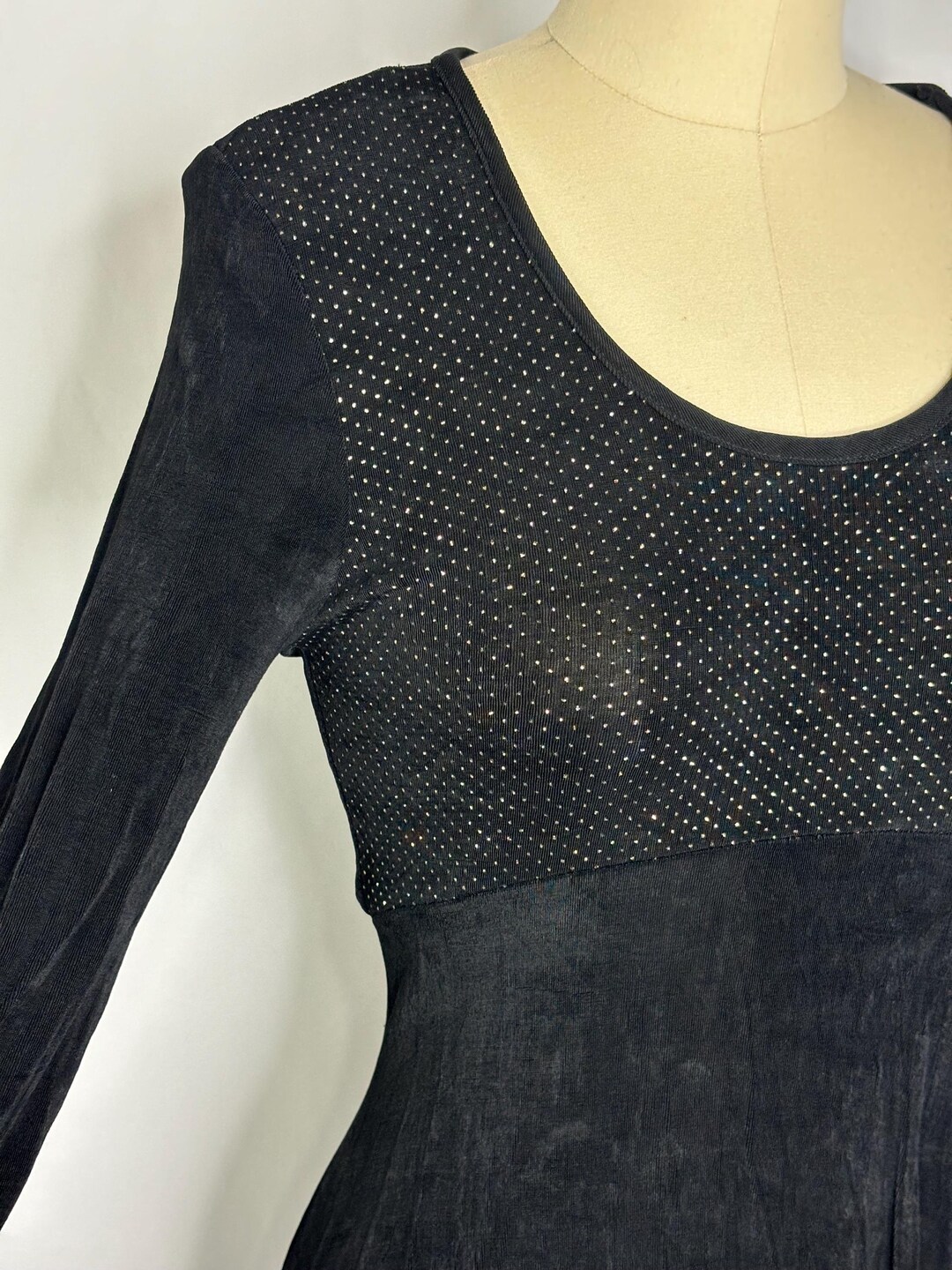 Vintage 90s Y2K Black Sparkly Gothic Grunge Dress Small - Etsy