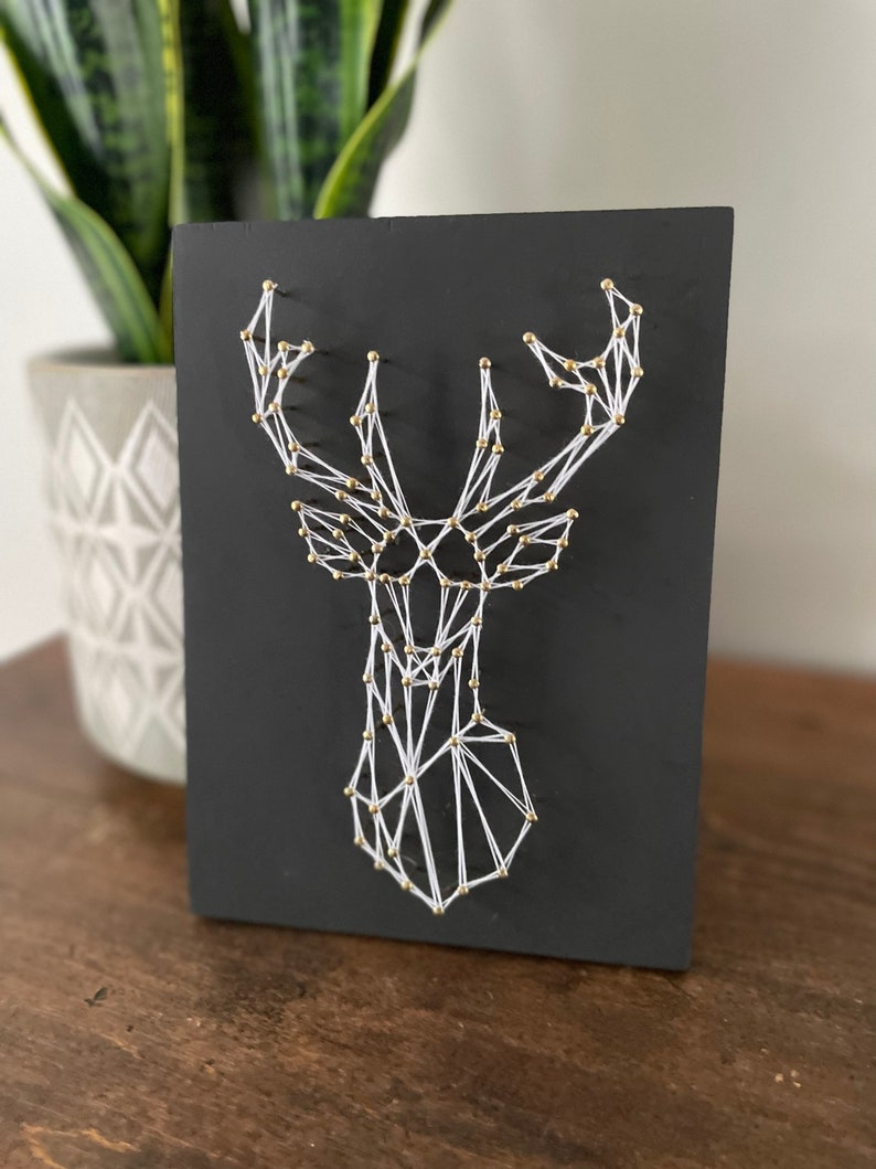 Geometric Deer Head String Art - Etsy