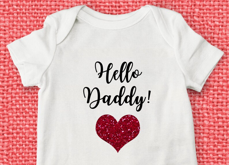 Hello Daddy Pregnancy Announcement Onesie / Baby Announcement | Etsy
