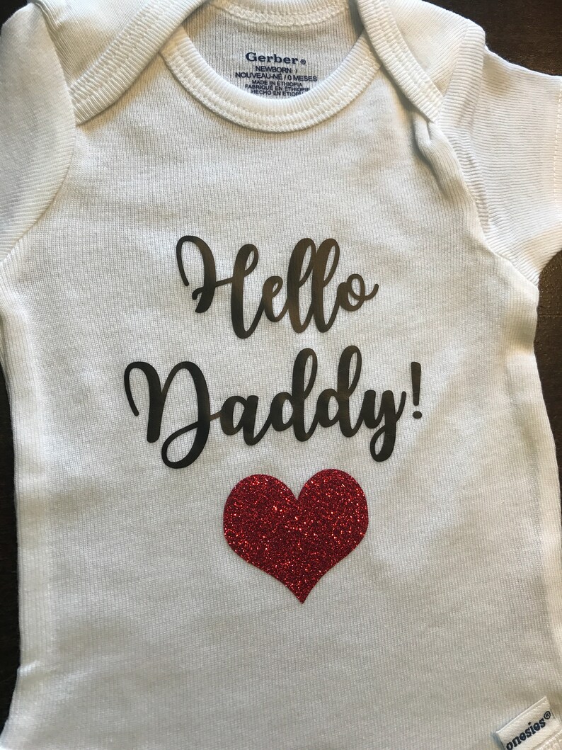 Hello Daddy Pregnancy Announcement Onesie / Baby Announcement | Etsy