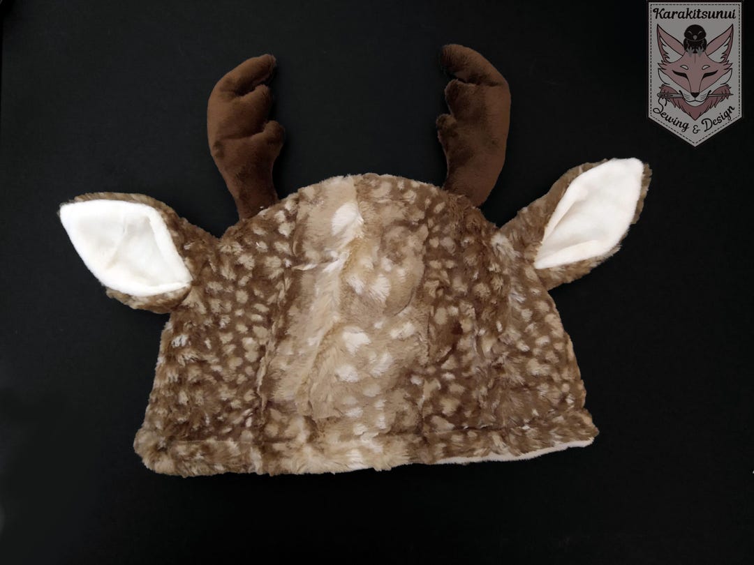Super Soft Faux Fur Deer Fawn Hat With Floppy Ears and Antlers - Etsy