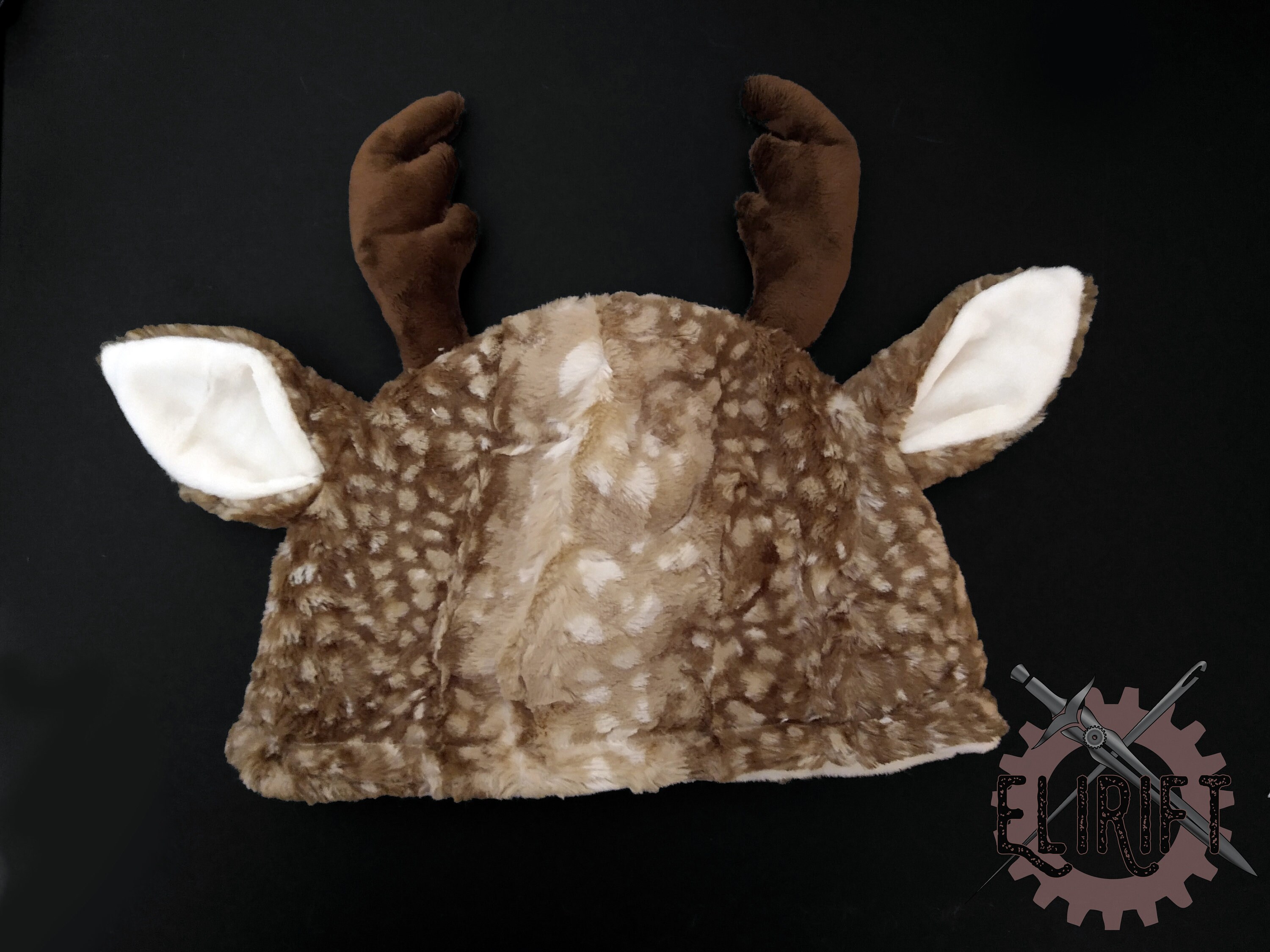 Super Soft Faux Fur Deer Fawn Hat with Floppy Ears and Antlers | Etsy