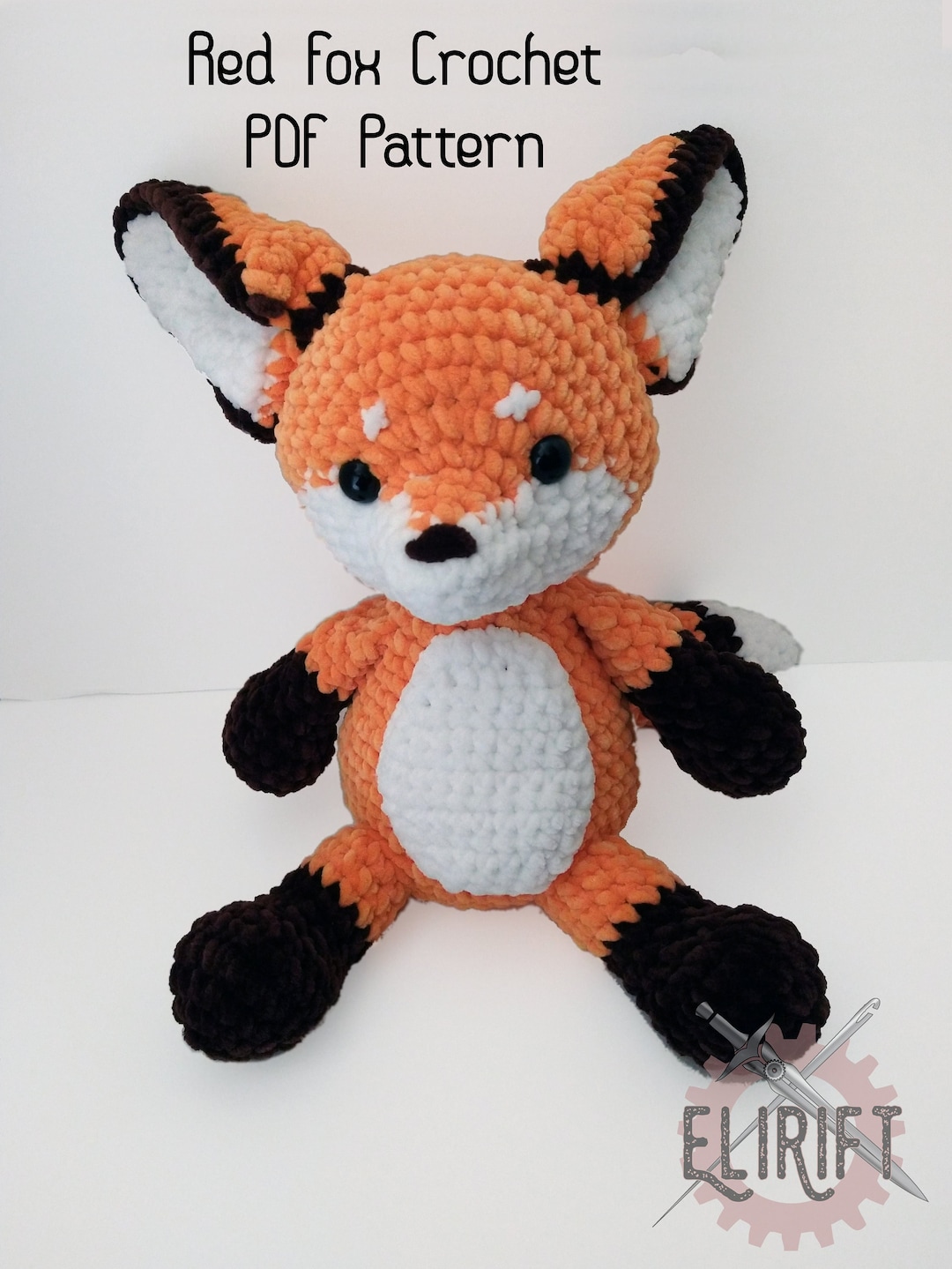 Red Fox PDF Crochet Pattern Tutorial DOWNLOAD - Etsy