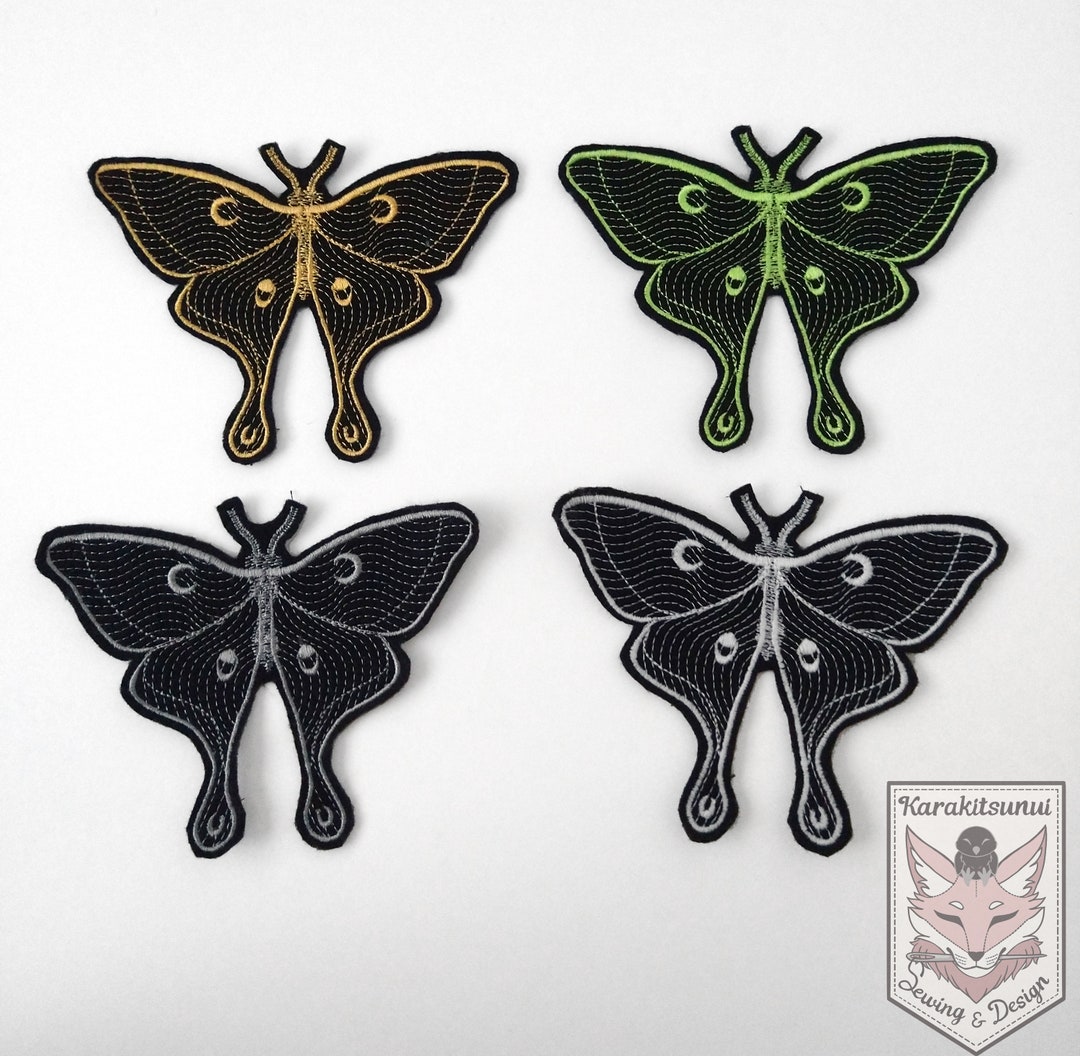 Luna Moth Embroidered Applique Patch Sew on or Iron On - Etsy