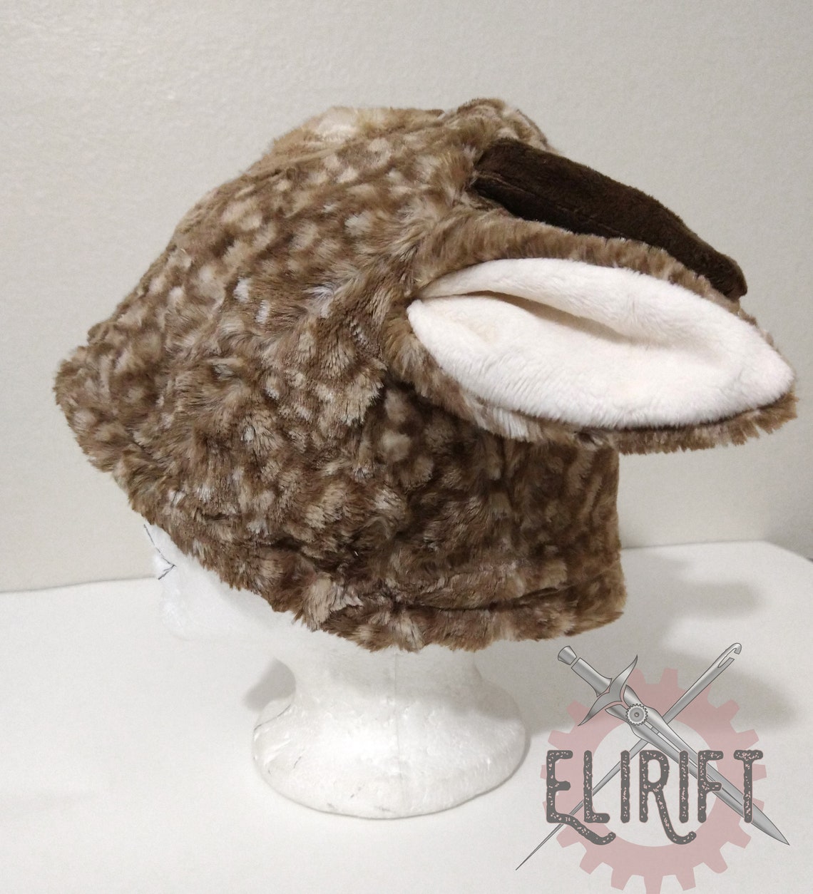 Super Soft Faux Fur Deer Fawn Hat With Floppy Ears and Antlers - Etsy