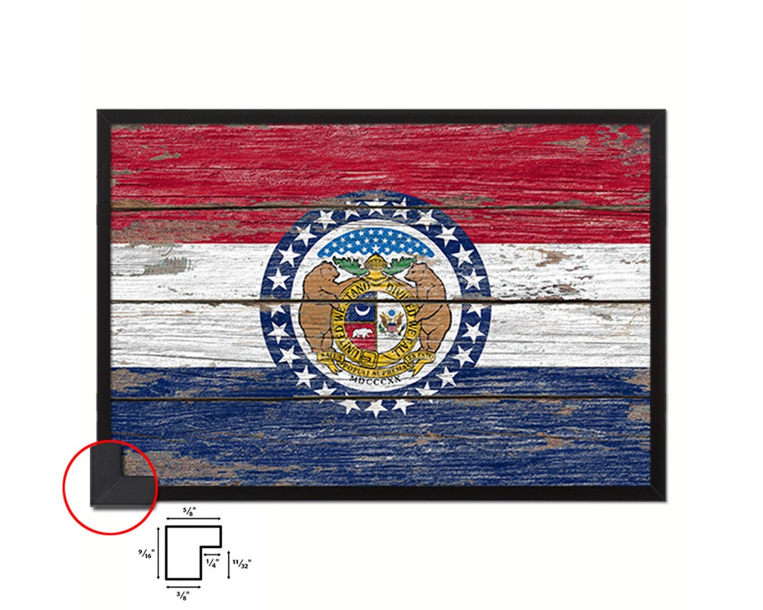 Missouri State Flag Paper Prints Wall Art for Bedroom Office Kitchen ...
