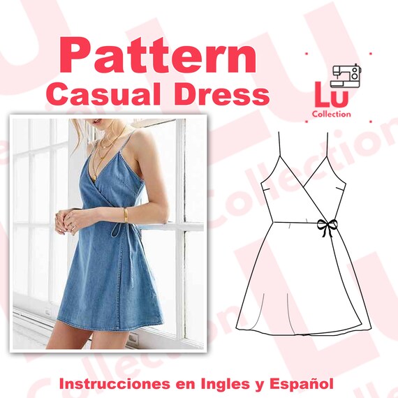 Casual Dress Outfit Sport Pattern Sewing Woman S M L | Etsy