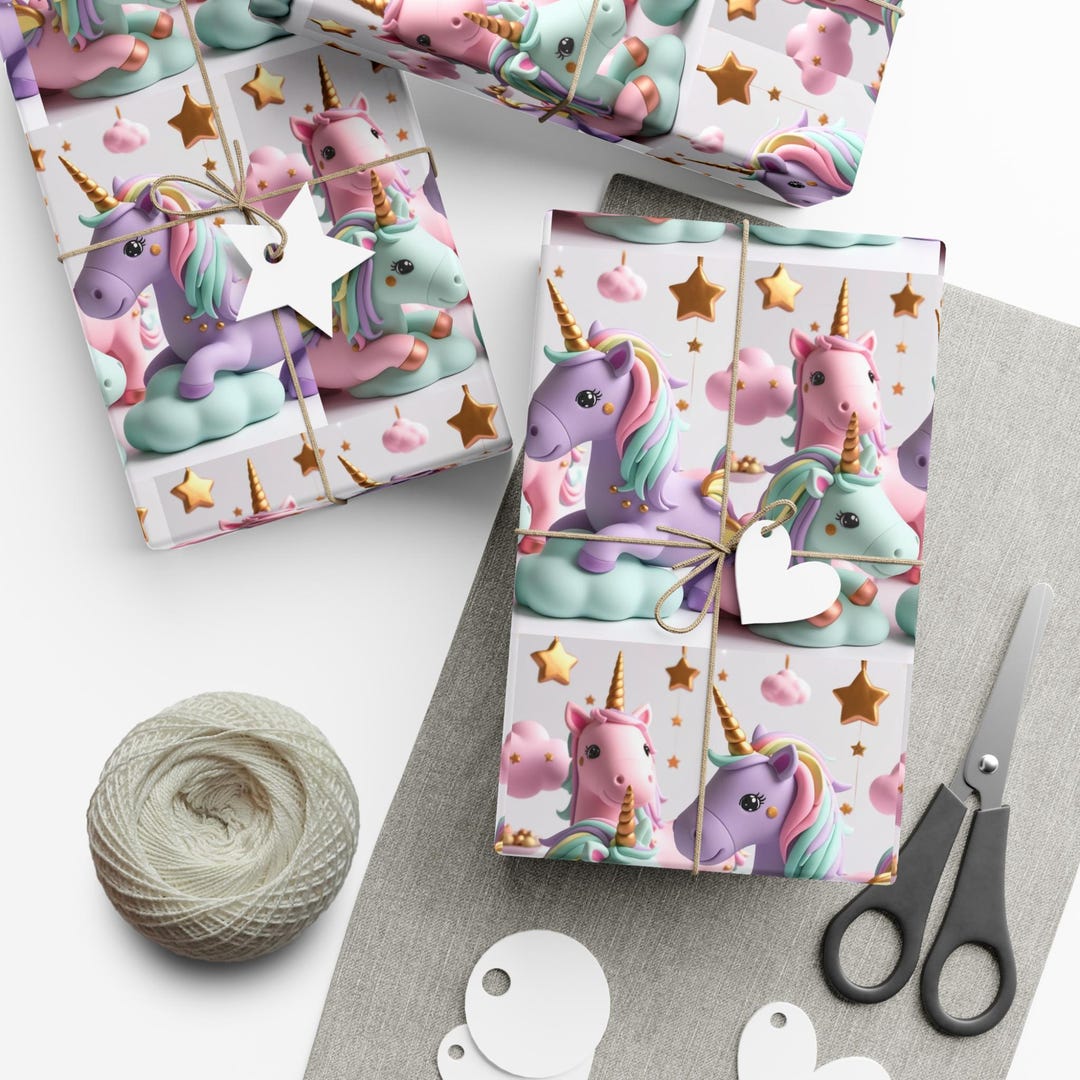 Unicorn Stardust Gift Wrap Papers by Ky - Etsy