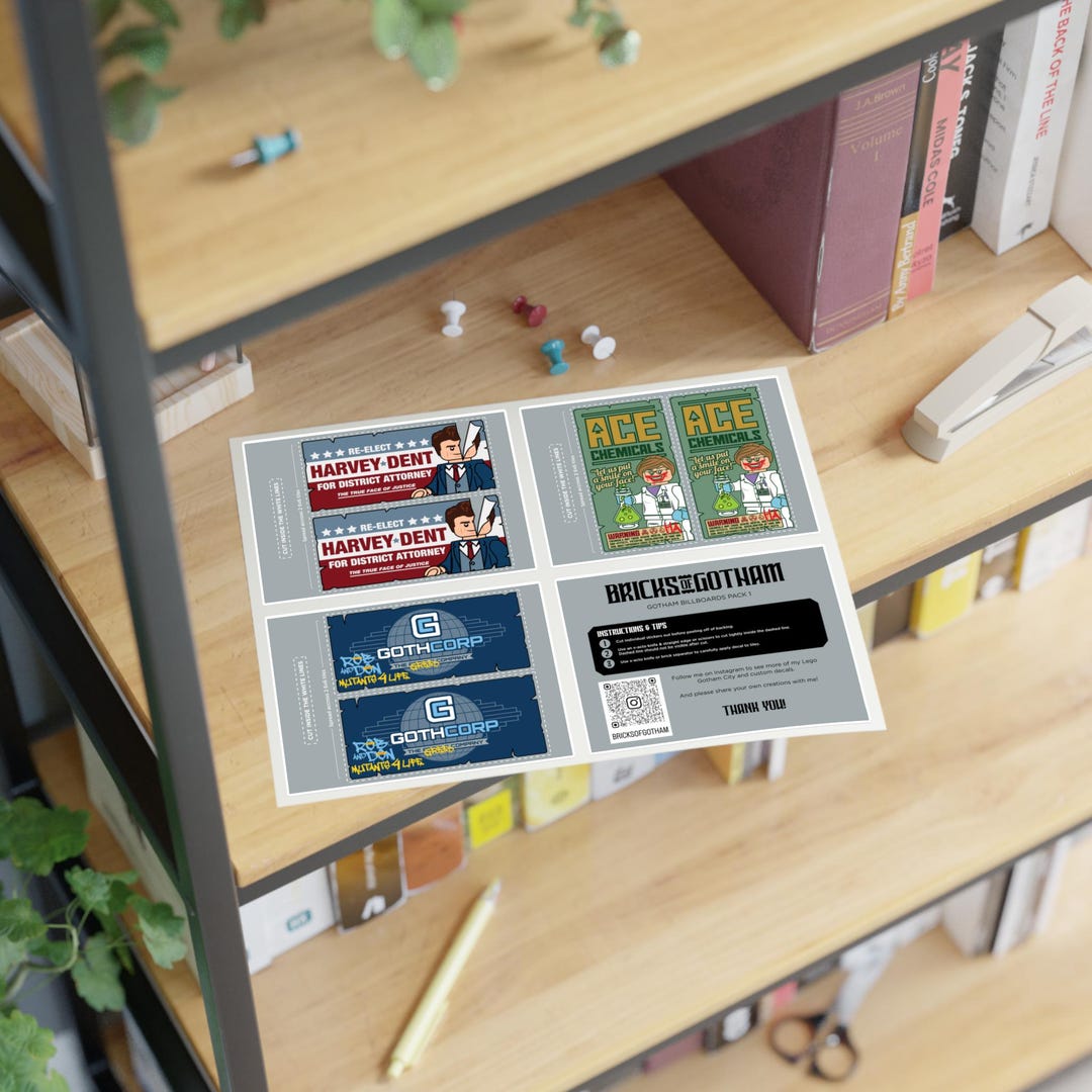 Gotham Billboards Pack 1 Sticker Sheet - Etsy