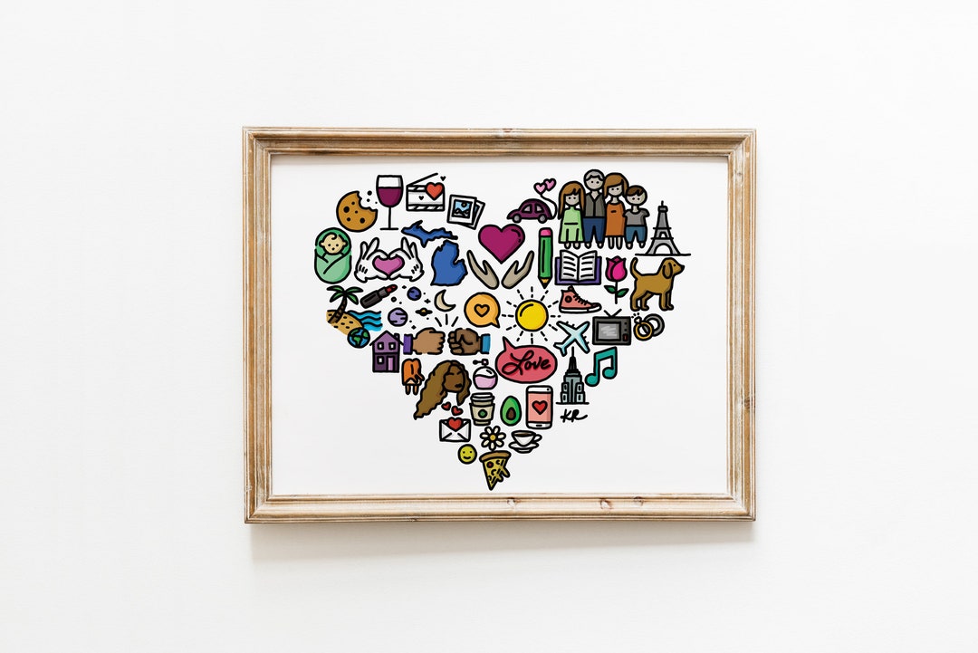 Love Collage Digital Download, Iconography, Icons, Love Illustration - Etsy