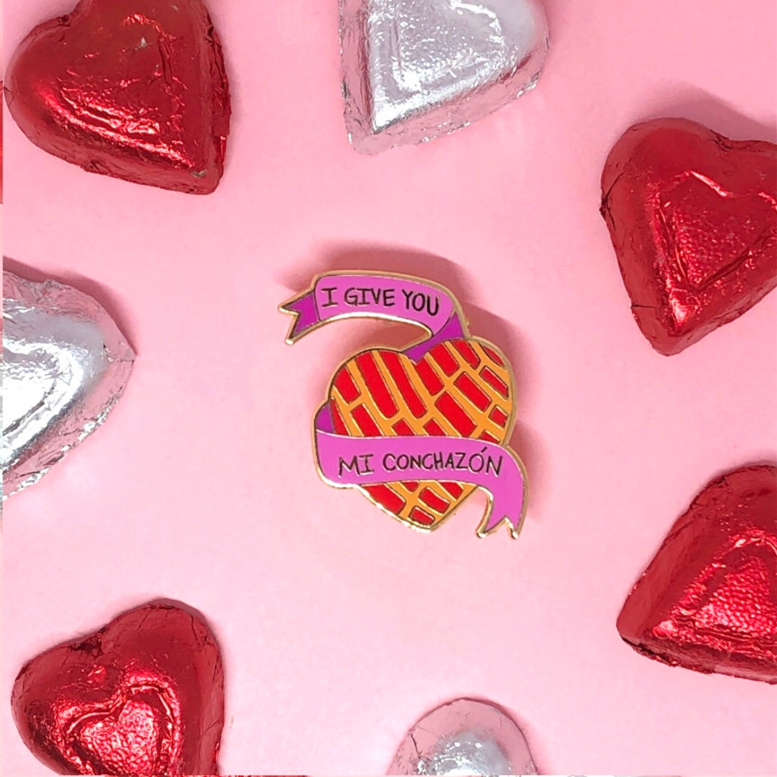 Concha Hearts Pins - Etsy