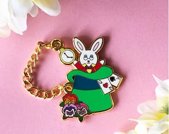 White Rabbit Alice in Wonderland Enamel Lapel Hat Pin - Etsy