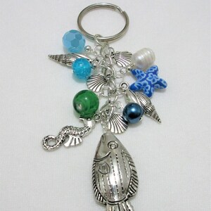 Ocean Keychain, Marine Life Charms, Purse Dangle, 4 Key Chain, 9-26 - Etsy