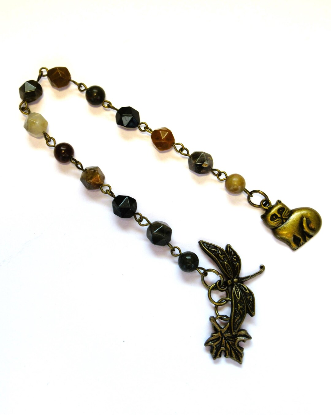 Petrified Wood Witch's Ladder, Brown Gemstones, Symbolizes a Connection ...