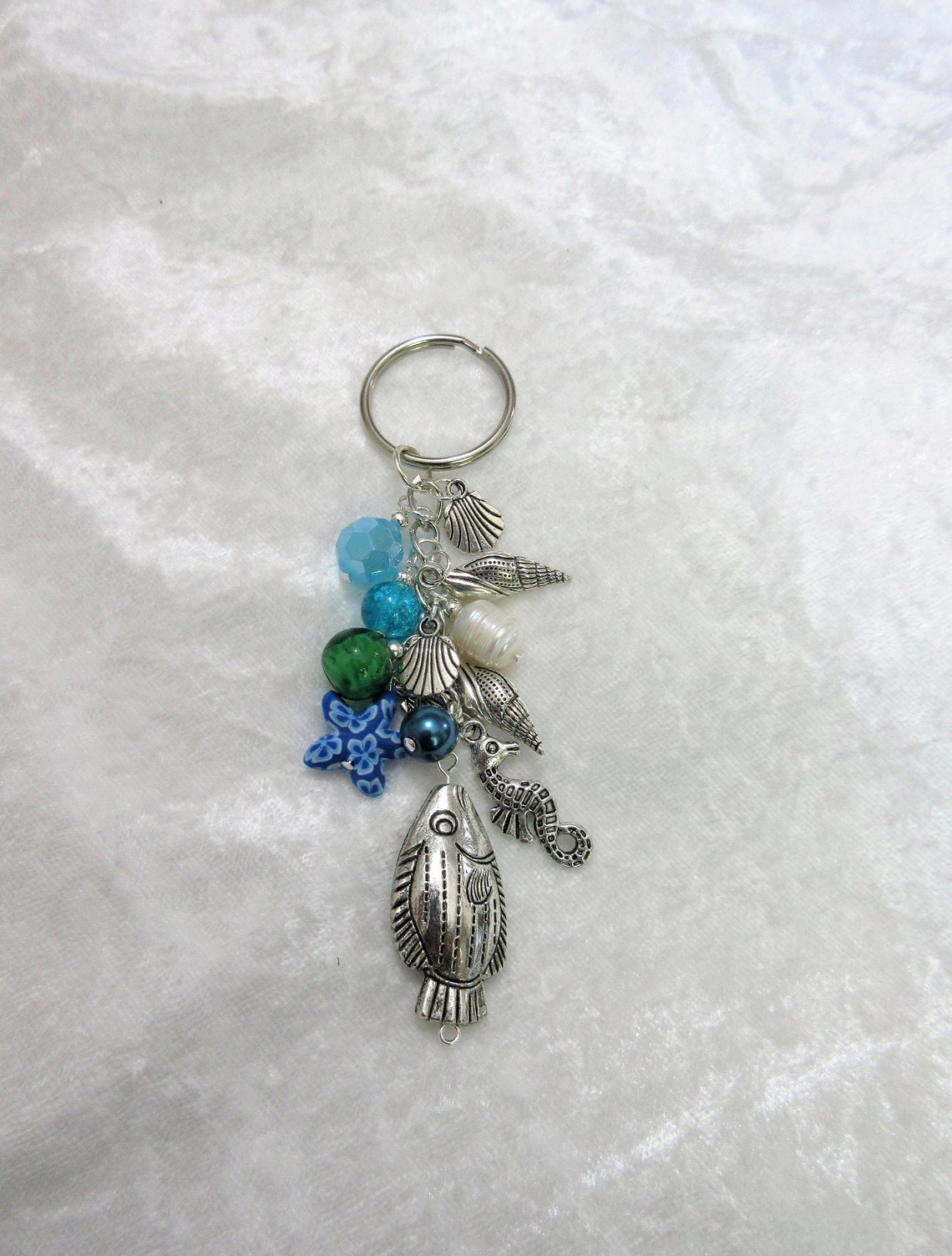 Ocean Keychain marine life charms purse dangle fish | Etsy